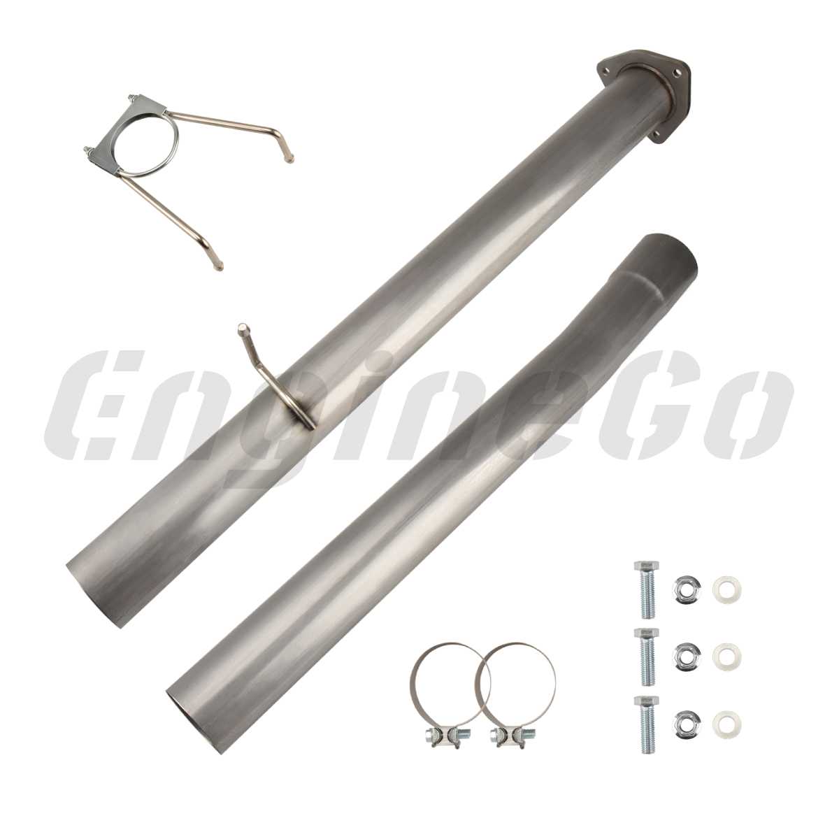 EngineGo 6.7L Cummins DPF & Cat Delete Pipe 4" for 13-18 Dodge Ram 2500 ...