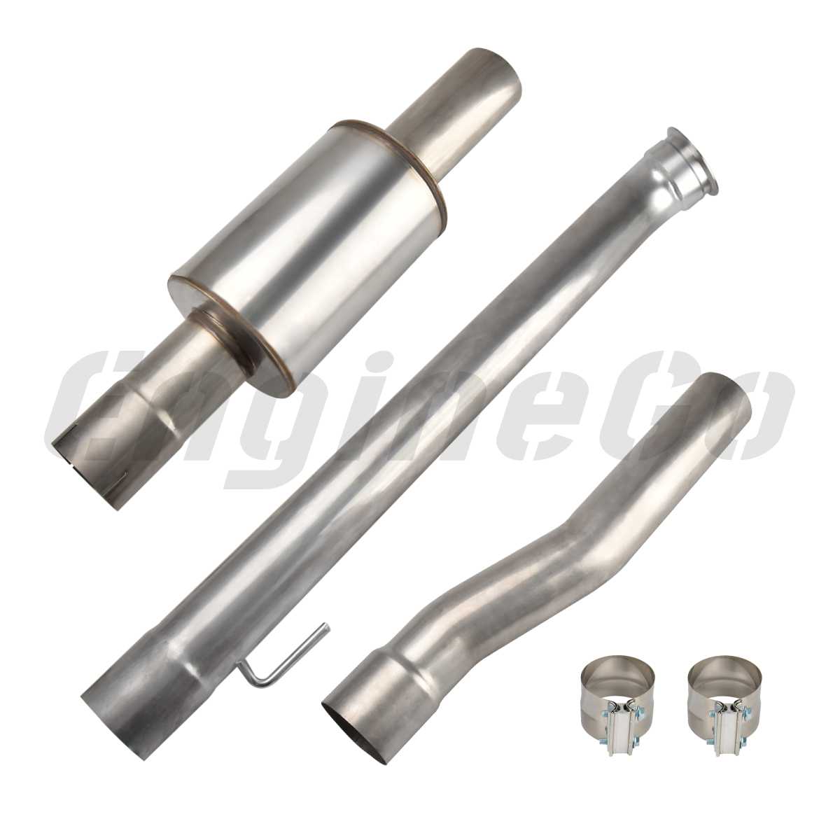 EngineGo 6.7L Cummins DPF Delete Pipe 4" with Muffler for 19-21 Dodge ...