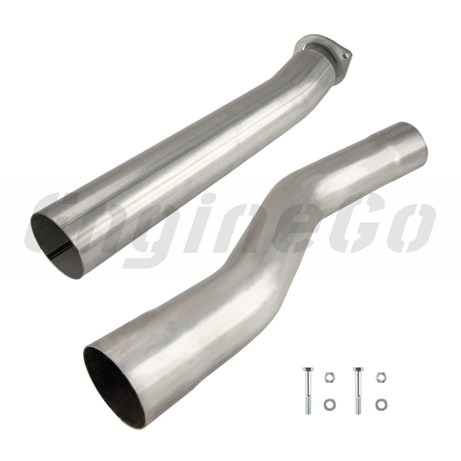 EngineGo 6.0L Powerstroke Cat & Muffler Delete Pipe 3.5" for 03-07 F250 ...